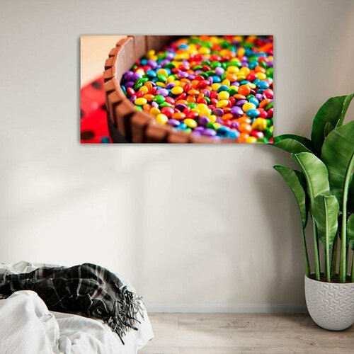 Картина на холсте 60x110 LinxOne "Драже сладость конфеты" интерьерная для дома / на стену / на кухню / с подрамником