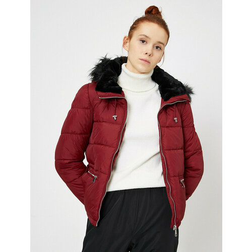 Джинсовая куртка KOTON, размер 34, бордовый
