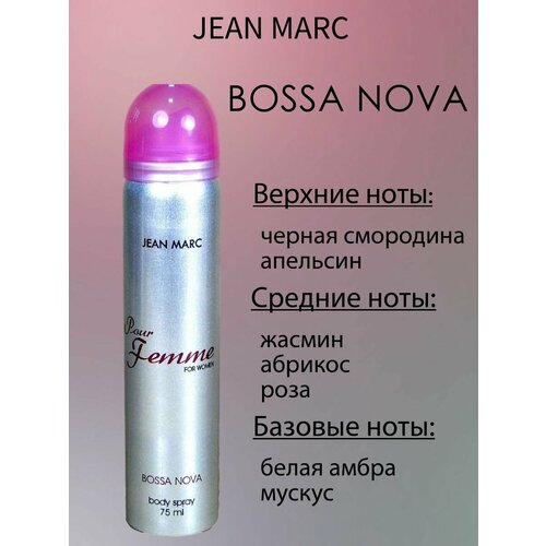 Дезодорант женский спрей Bossa Nova, 75мл.