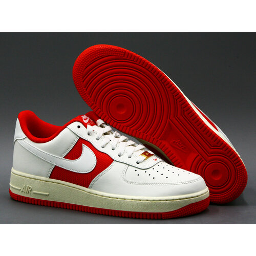 Кроссовки NIKE Air Force 1 Low, полнота D, размер 9,5US, красный, белый