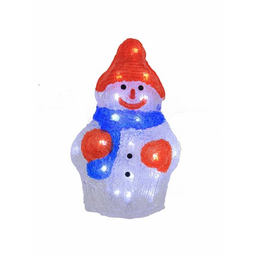 Фигурка декоративная Remecoclub Снеговик с подсветкой 25 см