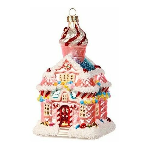 Goodwill Стеклянная елочная игрушка Пряничный Домик - Maison du Sucre 14 см, подвеска YA 92454