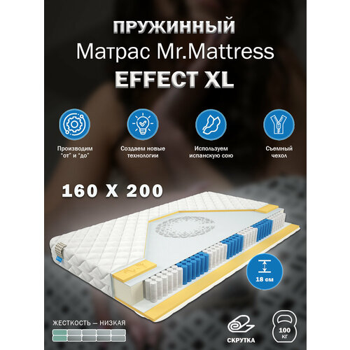Mr.Mattress Effect XL, 160x200 см, пружинный