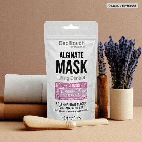 DEPILTOUCH PROFESSIONAL Альгинатная маска для лица пластифицирующая с дмае и омолаживающим комплексом FILMEXEL, 30 г