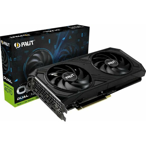 Видеокарта Palit GeForce RTX4070 DUAL OC (12Гб, GDDR6X,192bit, HDMI,3DP NED4070S19K9-1047D, ret)