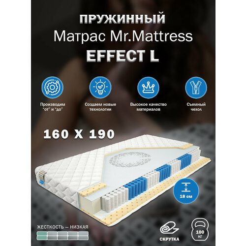 Mr.Mattress Effect L, 160x190 см, пружинный