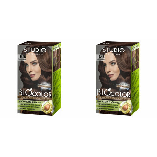 Крем-краска для волос Studio, Professional BioColor, 6.45 каштановый, 115 мл, 2 шт