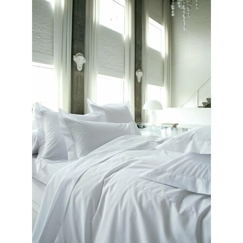 Комплект постельного белья 2х спальное евро 200x220 от Blanc des Vosges MARQ UISE BLANC