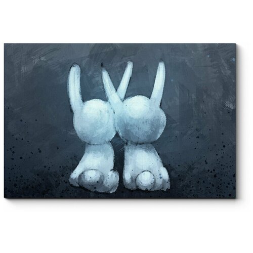 Модульная картина Любовь кроликов 70x47