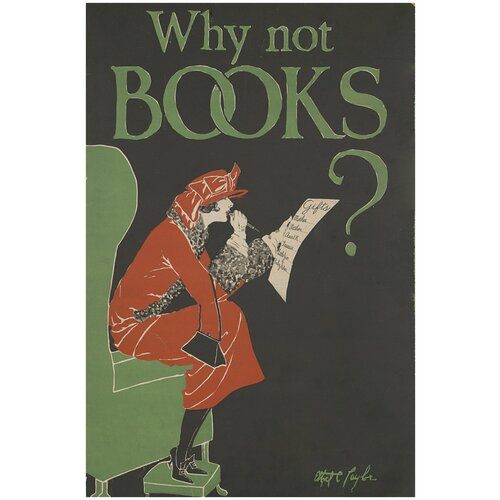 Постер / Плакат / Картина Книги - Почему не книги 40х50 см в подарочном тубусе
