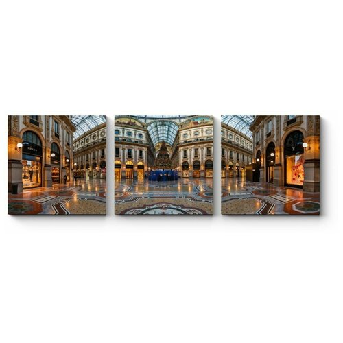 Модульная картина Внутри галереи Виктора Эммануила, Милан200x67