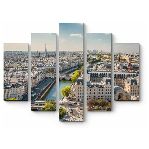 Модульная картина Пролетая над Парижем115x92