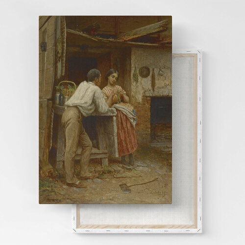 Картина на холсте, репродукция / Истмен Джонсон - Southern Courtship / Размер 30 x 40 см