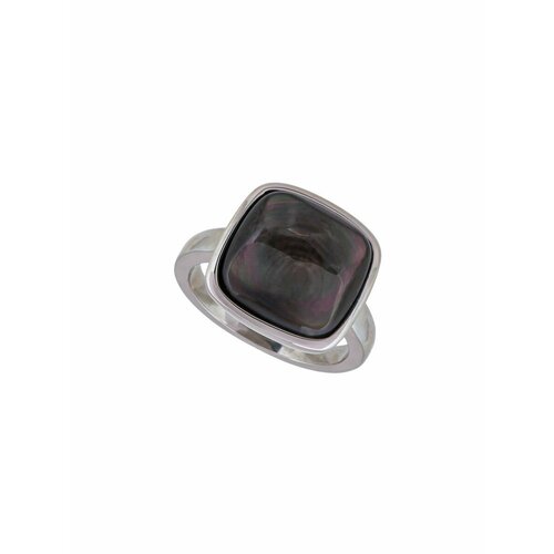 Кольцо Fiore Luna, перламутр, размер 17.2, черный, серый