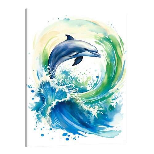 Интерьерная картина 50х70 "Дельфин"