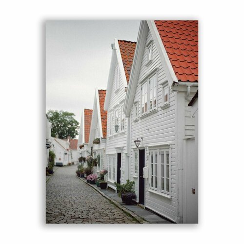 Постер, плакат на бумаге / Норвегия - Улицы / Размер 60 x 80 см