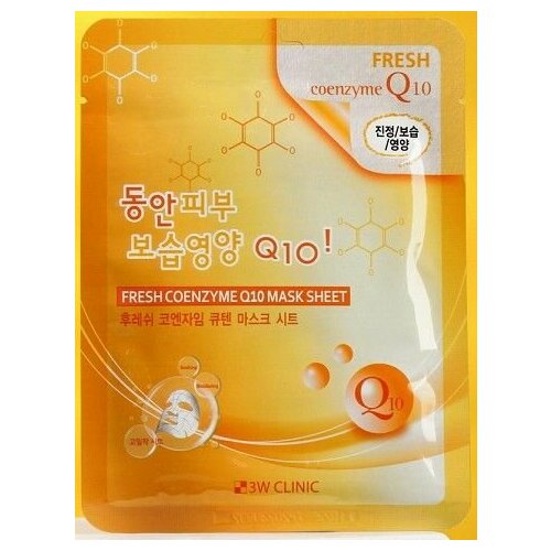 Маска тканевая д/лица 3W CLINIC Fresh Coenzyme Q10 Mask Sheet 4990934