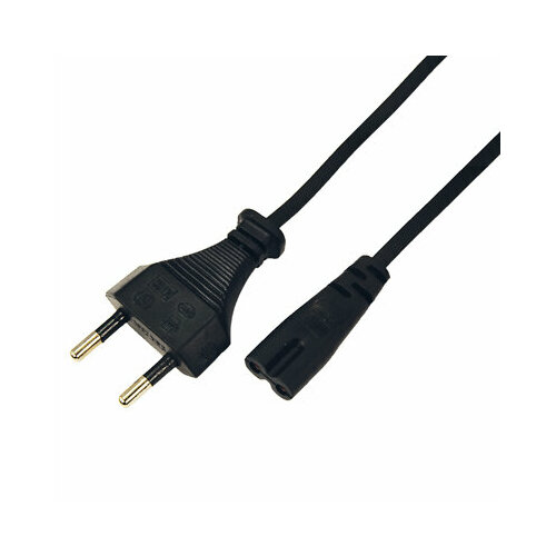 Шнур сетевой, вилка - евроразъем С7, кабель 2x0,5 мм², длина 1,5 метра (PE пакет) смарткип 10 шт арт. 11-1101-8