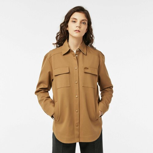 Рубашка LACOSTE, размер T36, коричневый