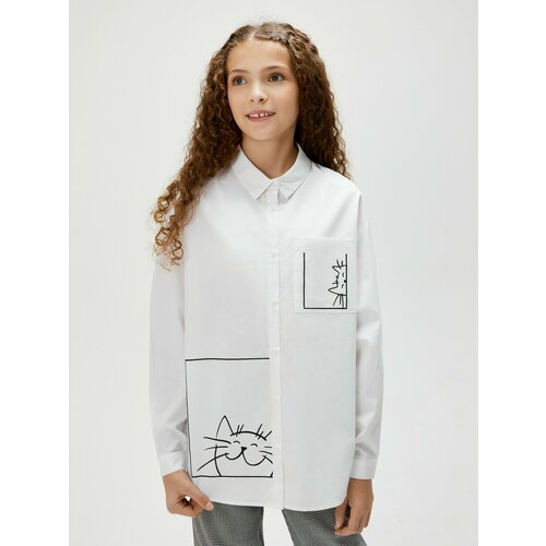 Школьная блуза Acoola, размер 152, белый