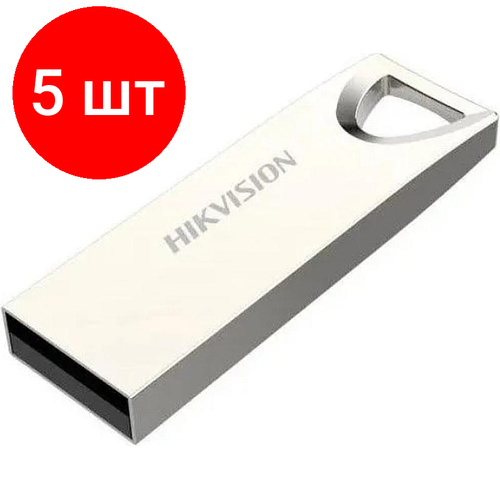 Комплект 5 штук, Флеш-память HIKVision M200 16Gb U3/USB 3.0/Аллюминий (HS-USB-M200/16G/U3)