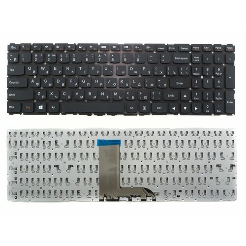 Клавиатура для ноутбука Lenovo IdeaPad 700-15ISK, Русская, черная без подсветки