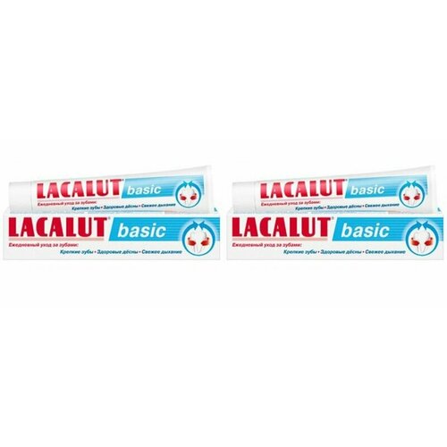Lacalut Зубная паста Бейсик 75 мл, 2 шт.