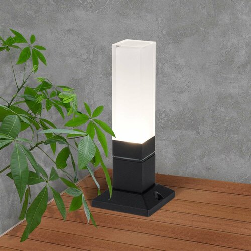 Elektrostandard Уличный светодиодный светильник 1536 Techno Led серый светодиодный, 5 Вт, цвет арматуры: черный, цвет плафона белый
