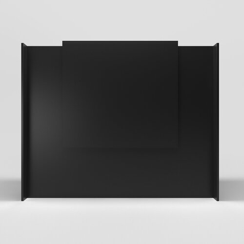 Ресепшн чёрный Квадрат чёрный 2000х1200х600 / Без подсветки