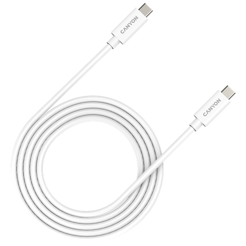 Кабель Canyon USB Type-C - USB Type-C (CNS-USBC42), 2 м, 1 шт., белый