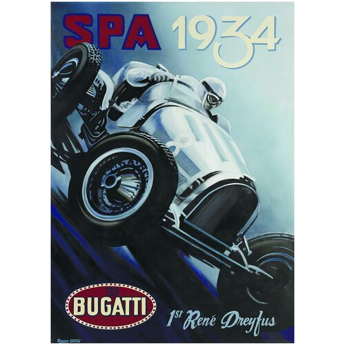 Постер / Плакат / Картина Bugatti 40х50 см в раме