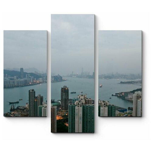 Модульная картина Пробуждающийся Гонконг100x90