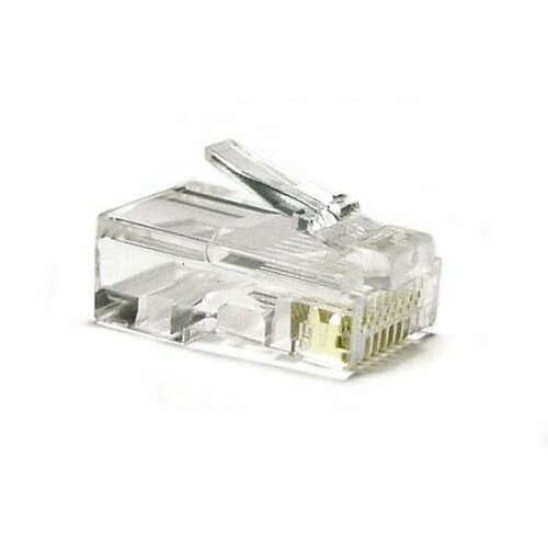 Разъем RJ-458P8C под витую пару категория 6 универсальный 100 шт | код 49367 | Hyperline ( 2 упак.)