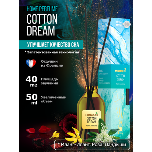 Аромадиффузор Medori Cotton Dream - диффузор с палочками для дома