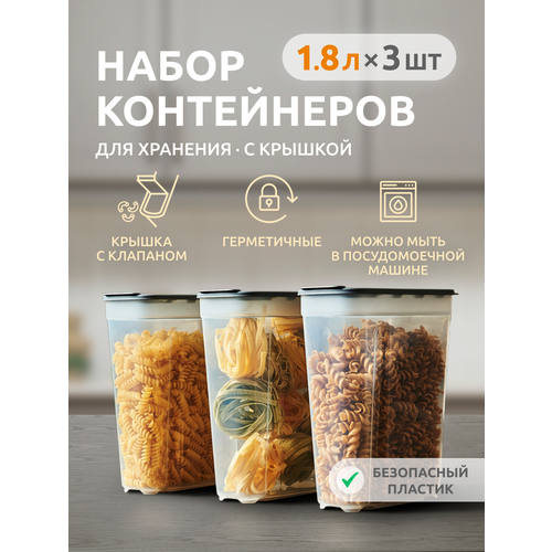 Набор контейнеров для сыпучих продуктов и еды Альт-Пласт АП 549
