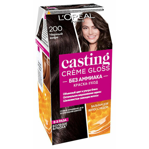 Краска для волос L'Oreal Paris Casting Creme Gloss черное дерево тон 200, 180 мл