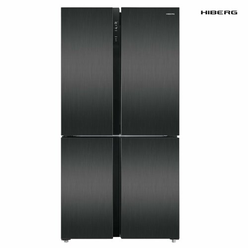 Холодильник 183х91,1 см Cross Door Heiberg RFQ-500DX NFXd Inverter Темная нержавеющая сталь