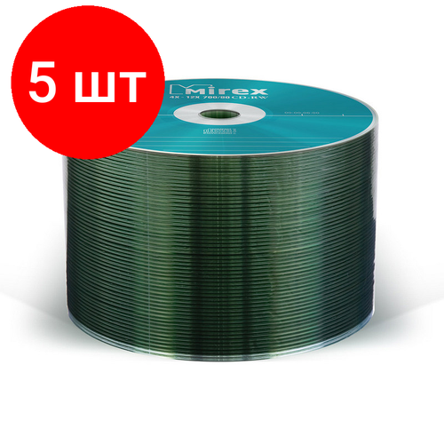 Комплект 5 упаковок, Носители информации CD-RW, 4x-12x, Mirex, Bulk/50, UL121002A8T