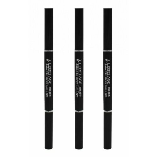 Lebelage Карандаш для бровей автоматический Auto Eye Brow Soft Type, Gray, 3 шт