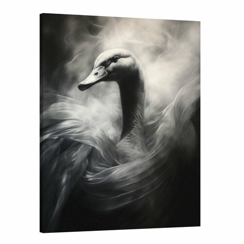 Интерьерная картина 50х70 "Гусь в таинственных туманах"