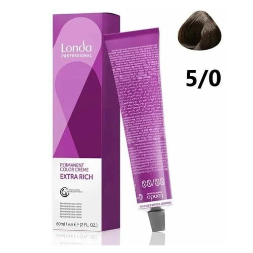 Лонда / Londa Professional - Крем-краска для волос Permanent Color Extra Rich тон 5/0, 60 мл