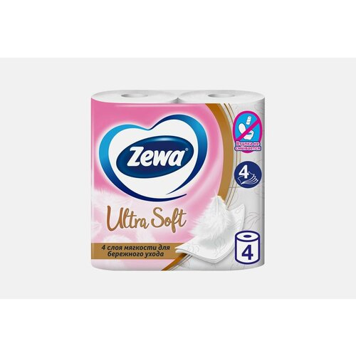 Туалетная бумага Zewa Ultra soft, 4 слоя 4 шт