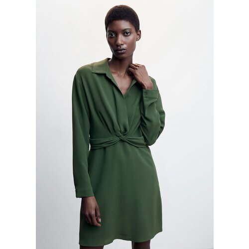 Платье MANGO, размер 38, зеленый