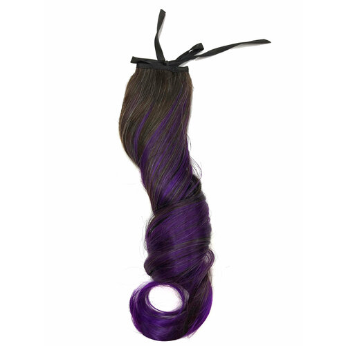 Hairshop Хвост на ленте HairUp! цвет Coffee /Ф 18 52 см (75гр) (Coffee/Темно-фиолетовый)