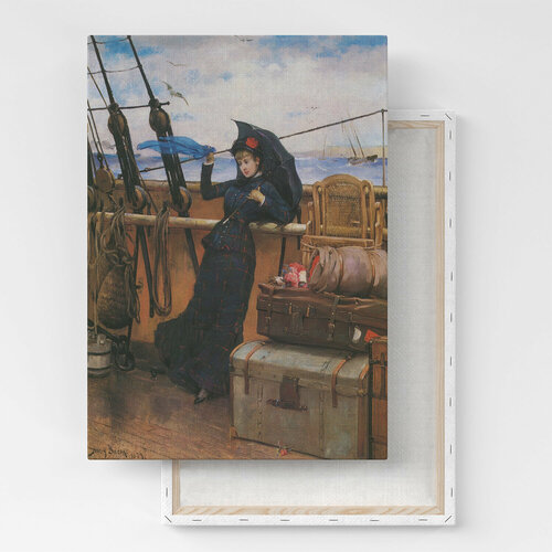 Картина на холсте, репродукция / Henry Bacon - The Departure / Генри Бэкон / Размер 30 x 40 см