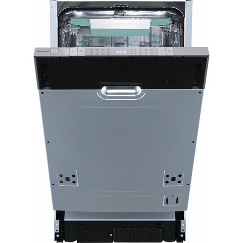 Встраиваемая посудомоечная машина с проекцией времени на полу, авто-открыванием и инвертором Weissgauff BDW 4151 Inverter Touch AutoOpen Timer Floor