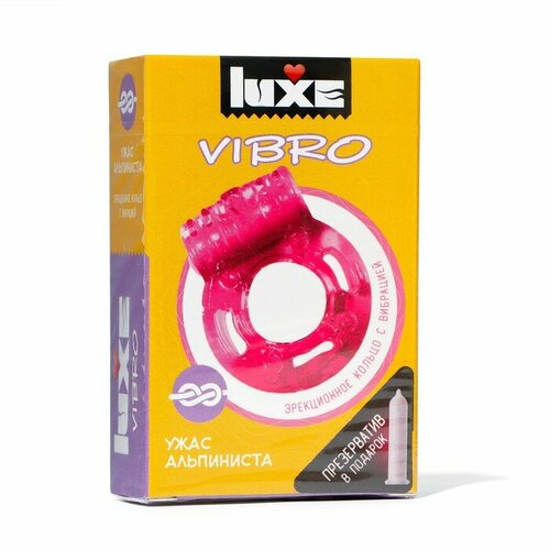LUXE Виброкольцо LUXE VIBRO Ужас Альпиниста + презерватив, 1 шт.