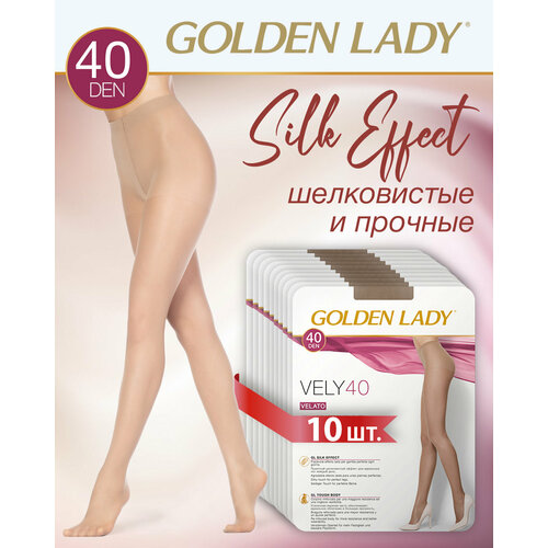 Колготки Golden Lady, 40 den, 10 шт., размер 2, бежевый