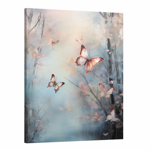 Интерьерная картина 50х70 "Бабочки на рассвете"