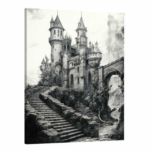 Интерьерная картина 50х70 "Сказочный замок"
